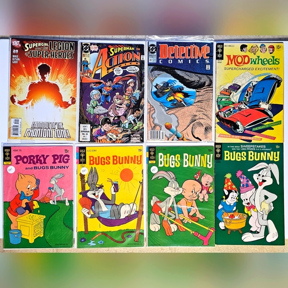DC Comics, Gold Key | Toys | Comics Book Lot Of 8 Superman Batman Bugs ...